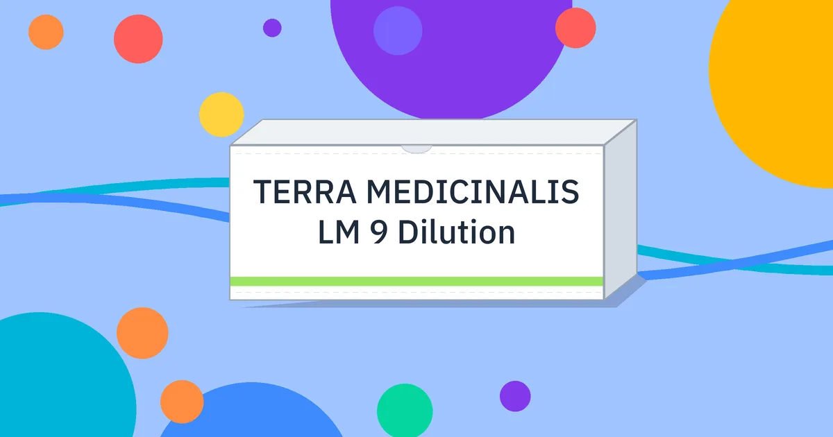 Symbolbild: Packung mit der Aufschrift TERRA MEDICINALIS LM 9 Dilution (PZN 13217066) – Verfügbarkeit und Bezug in Apotheken in Frankfurt am Main