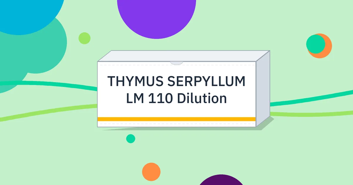Symbolbild: Packung mit der Aufschrift THYMUS SERPYLLUM LM 110 Dilution (PZN 13223256) – Verfügbarkeit und Bezug in Apotheken in Frankfurt am Main