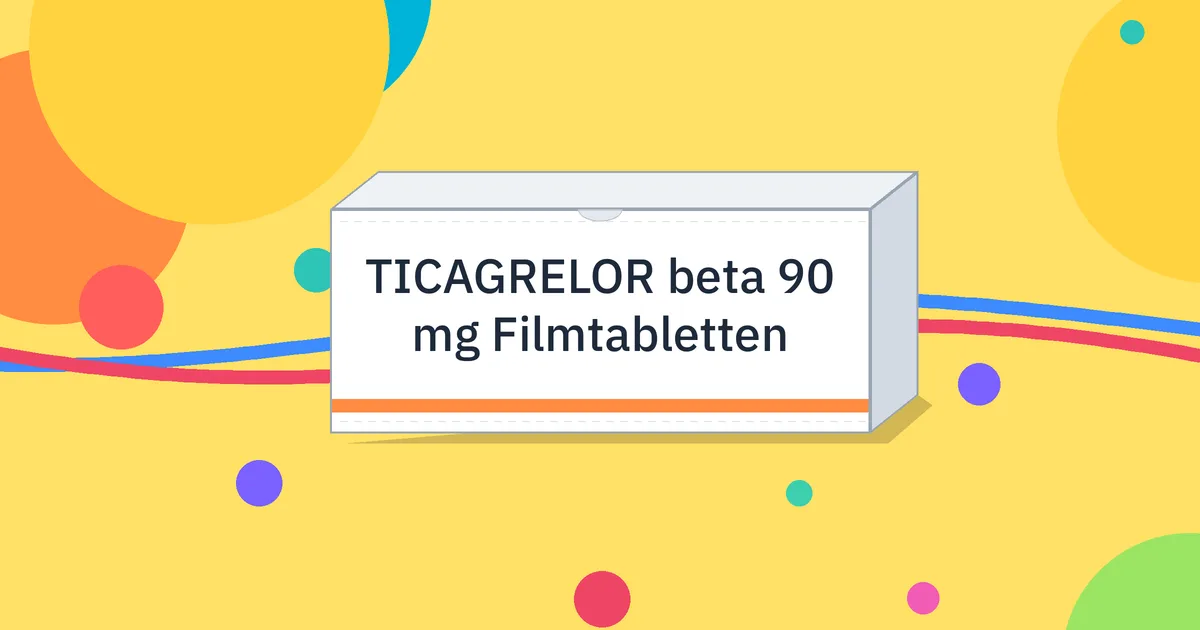 Symbolbild: Packung mit der Aufschrift TICAGRELOR beta 90 mg Filmtabletten (PZN 19181429) – Verfügbarkeit und Bezug in Apotheken in Frankfurt am Main