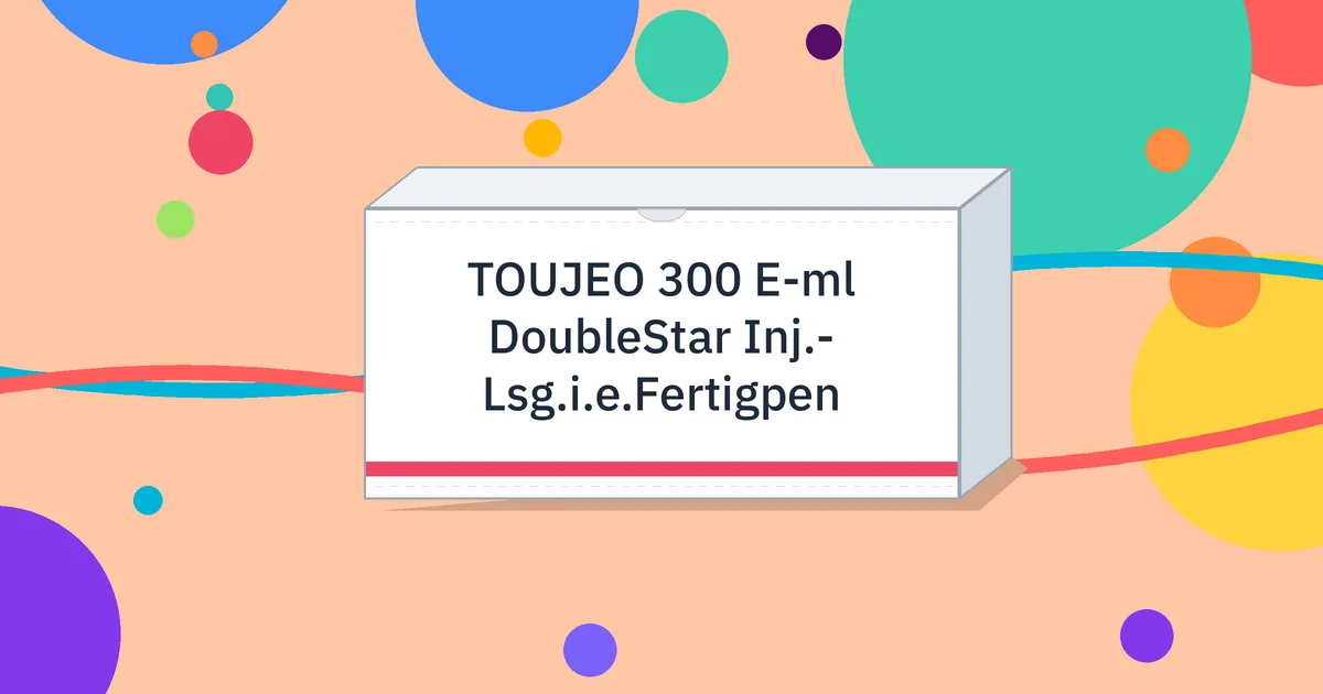 Symbolbild: Packung mit der Aufschrift TOUJEO 300 E-ml DoubleStar Inj.-Lsg.i.e.Fertigpen (PZN 17231092) – Verfügbarkeit und Bezug in Apotheken in Frankfurt am Main