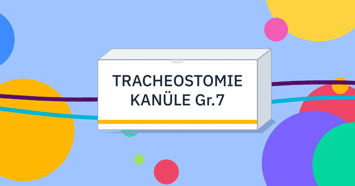 Symbolbild: Packung mit der Aufschrift TRACHEOSTOMIE KANÜLE Gr.7 (PZN 09224333) – Verfügbarkeit und Bezug in Apotheken in Frankfurt am Main