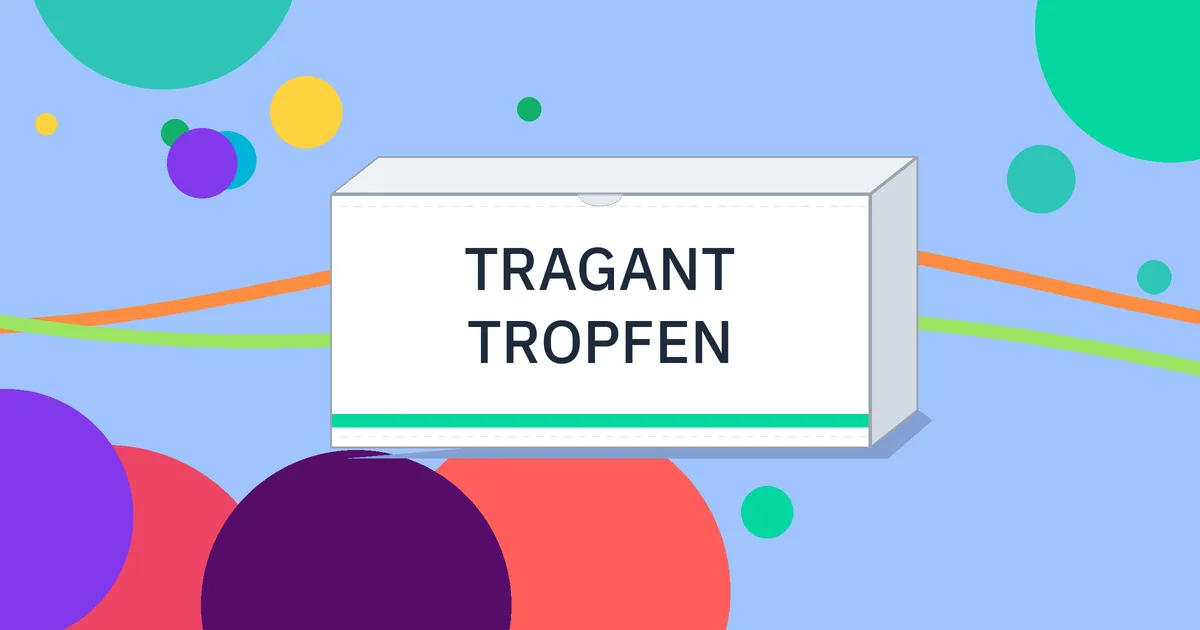 Symbolbild: Packung mit der Aufschrift TRAGANT TROPFEN (PZN 15228743) – Verfügbarkeit und Bezug in Apotheken in Frankfurt am Main