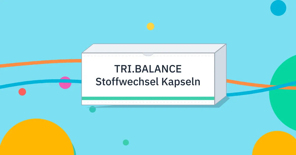 Symbolbild: Packung mit der Aufschrift TRI.BALANCE Stoffwechsel Kapseln (PZN 11871755) – Verfügbarkeit und Bezug in Apotheken in Frankfurt am Main