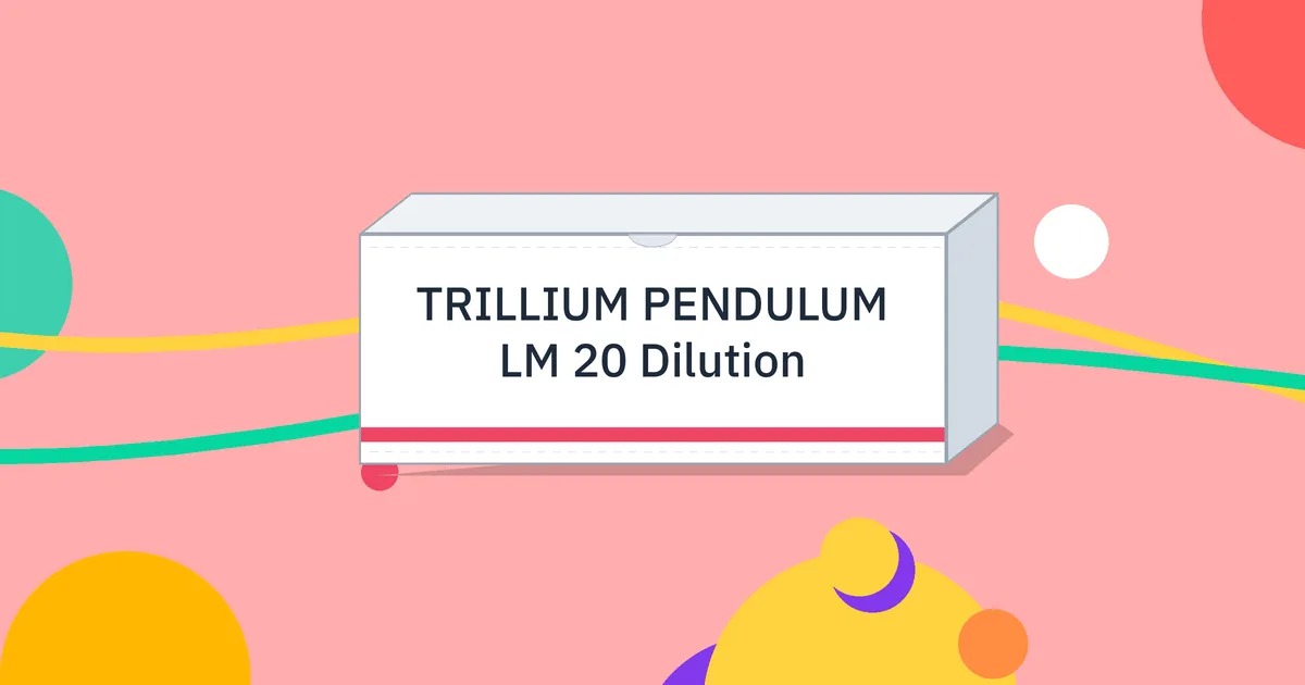 Symbolbild: Packung mit der Aufschrift TRILLIUM PENDULUM LM 20 Dilution (PZN 13227219) – Verfügbarkeit und Bezug in Apotheken in Frankfurt am Main