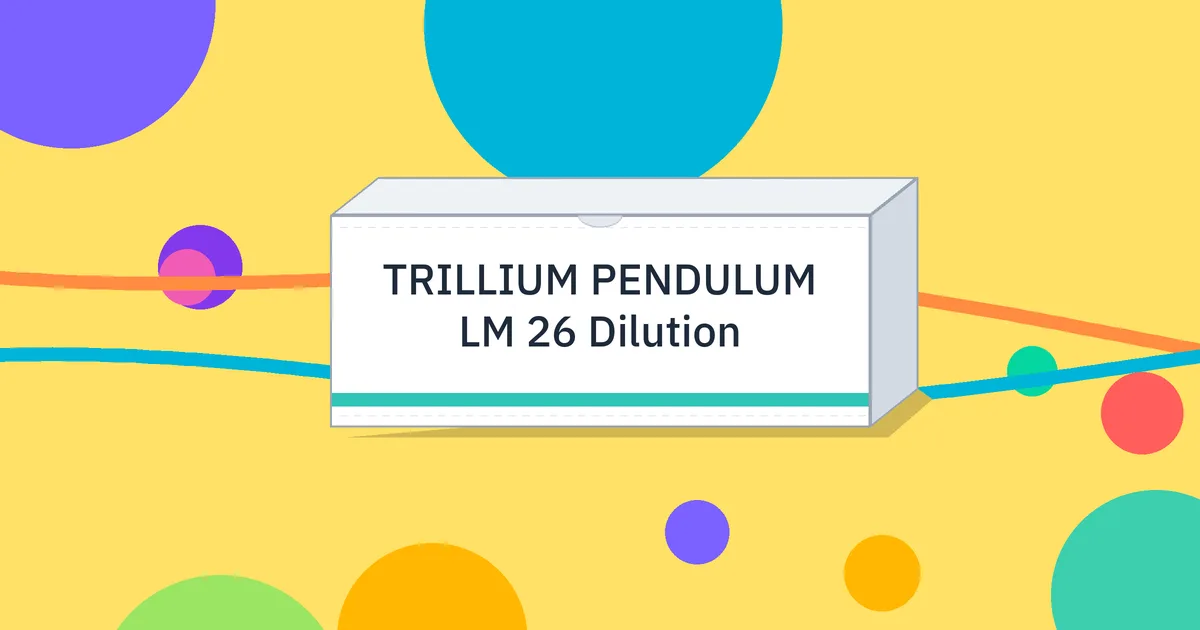 Symbolbild: Packung mit der Aufschrift TRILLIUM PENDULUM LM 26 Dilution (PZN 13227277) – Verfügbarkeit und Bezug in Apotheken in Frankfurt am Main