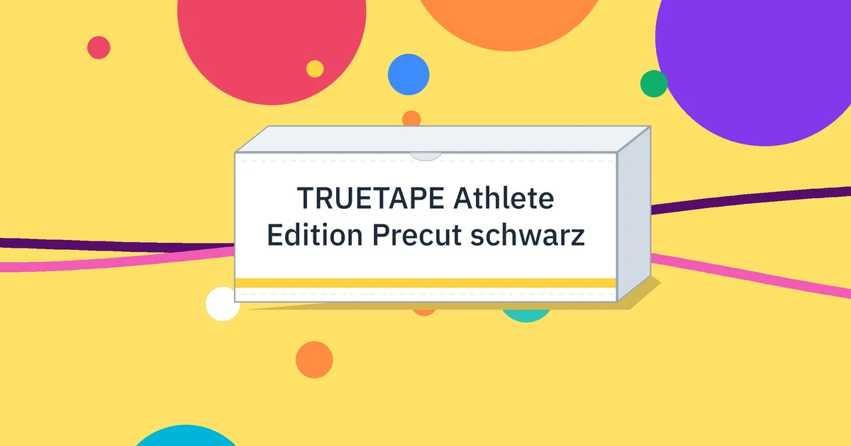 Symbolbild: Packung mit der Aufschrift TRUETAPE Athlete Edition Precut schwarz (PZN 14420533) – Verfügbarkeit und Bezug in Apotheken in Frankfurt am Main