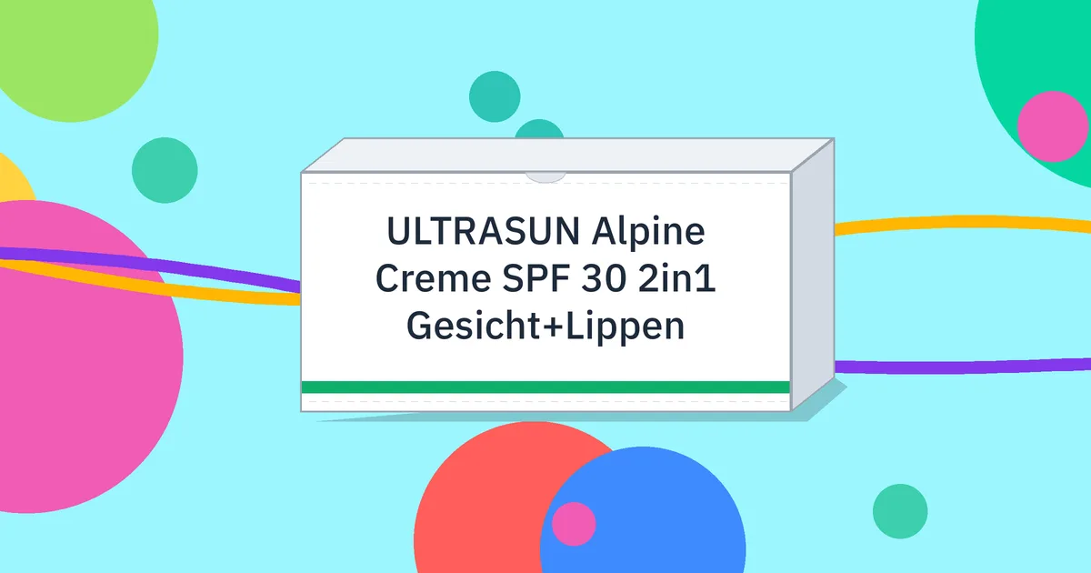Symbolbild: Packung mit der Aufschrift ULTRASUN Alpine Creme SPF 30 2in1 Gesicht+Lippen (PZN 17574337) – Verfügbarkeit und Bezug in Apotheken in Frankfurt am Main
