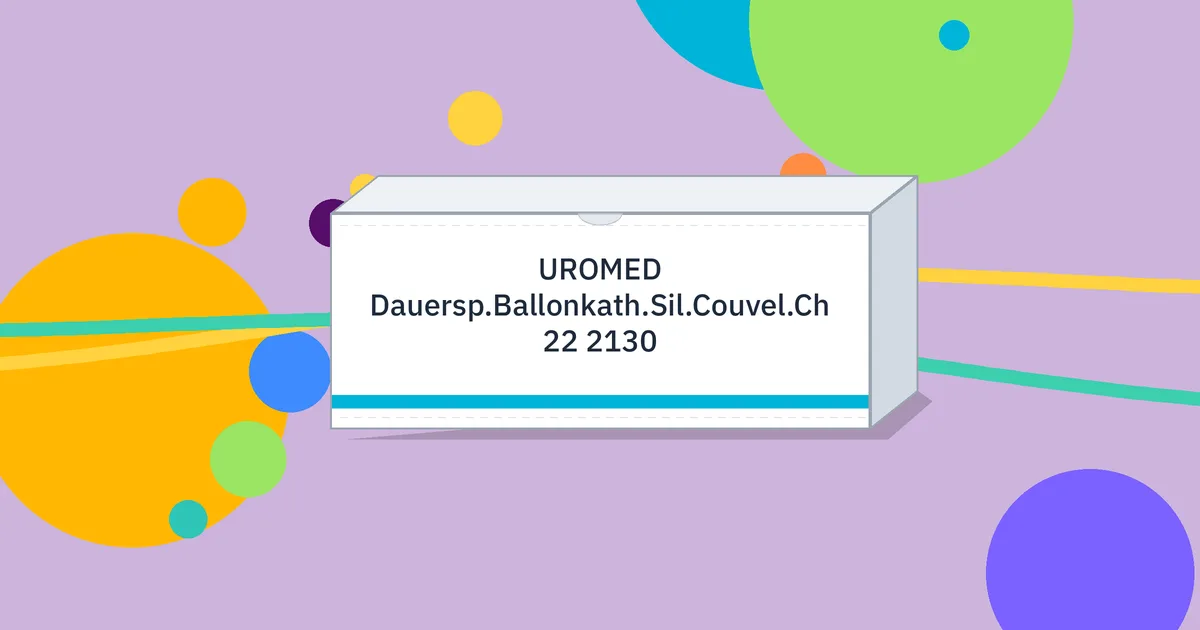 Symbolbild: Packung mit der Aufschrift UROMED Dauersp.Ballonkath.Sil.Couvel.Ch 22 2130 (PZN 03281005) – Verfügbarkeit und Bezug in Apotheken in Frankfurt am Main