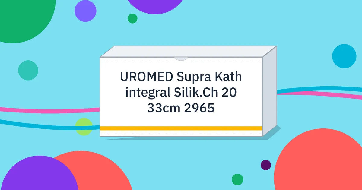 Symbolbild: Packung mit der Aufschrift UROMED Supra Kath integral Silik.Ch 20 33cm 2965 (PZN 04741940) – Verfügbarkeit und Bezug in Apotheken in Frankfurt am Main