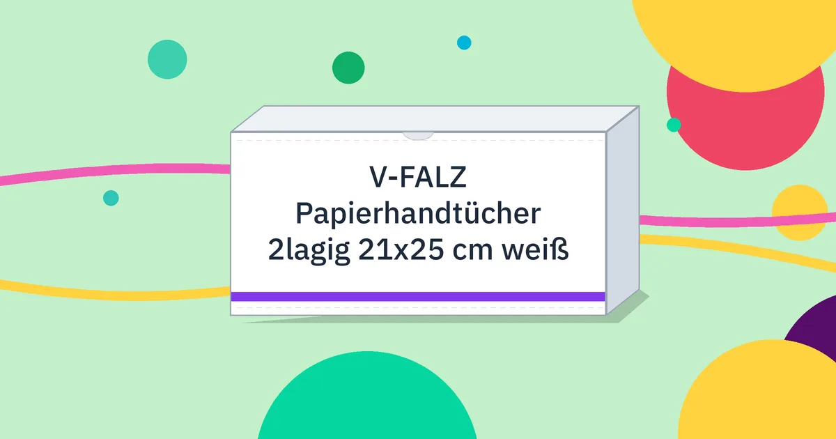 Symbolbild: Packung mit der Aufschrift V-FALZ Papierhandtücher 2lagig 21x25 cm weiß (PZN 19362303) – Verfügbarkeit und Bezug in Apotheken in Frankfurt am Main