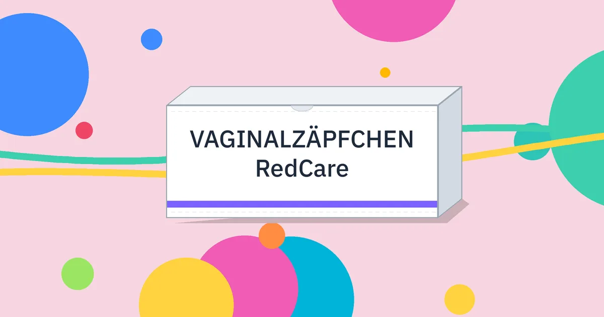 Symbolbild: Packung mit der Aufschrift VAGINALZÄPFCHEN RedCare (PZN 18036033) – Verfügbarkeit und Bezug in Apotheken in Frankfurt am Main