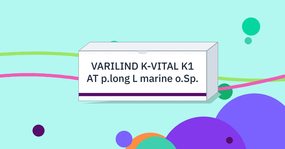Symbolbild: Packung mit der Aufschrift VARILIND K-VITAL K1 AT p.long L marine o.Sp. (PZN 20619581) – Verfügbarkeit und Bezug in Apotheken in Frankfurt am Main