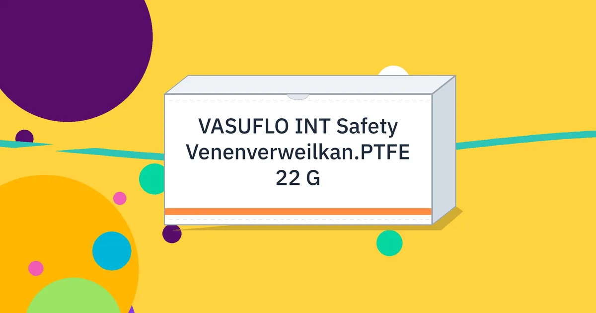Symbolbild: Packung mit der Aufschrift VASUFLO INT Safety Venenverweilkan.PTFE 22 G (PZN 18044558) – Verfügbarkeit und Bezug in Apotheken in Frankfurt am Main