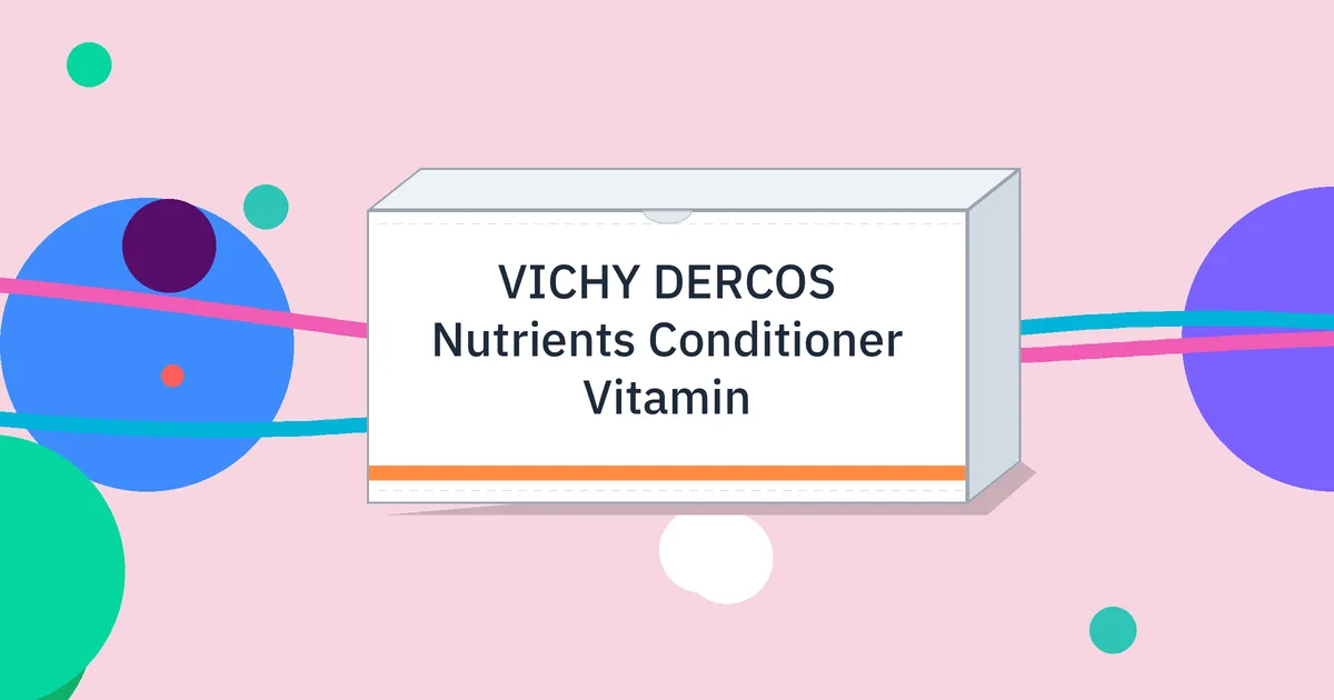 Symbolbild: Packung mit der Aufschrift VICHY DERCOS Nutrients Conditioner Vitamin (PZN 13896860) – Verfügbarkeit und Bezug in Apotheken in Frankfurt am Main