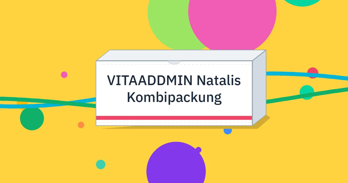 Symbolbild: Packung mit der Aufschrift VITAADDMIN Natalis Kombipackung (PZN 19122792) – Verfügbarkeit und Bezug in Apotheken in Frankfurt am Main