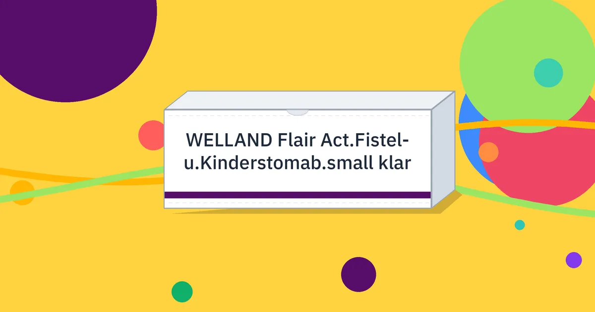 Symbolbild: Packung mit der Aufschrift WELLAND Flair Act.Fistel-u.Kinderstomab.small klar (PZN 10146911) – Verfügbarkeit und Bezug in Apotheken in Frankfurt am Main