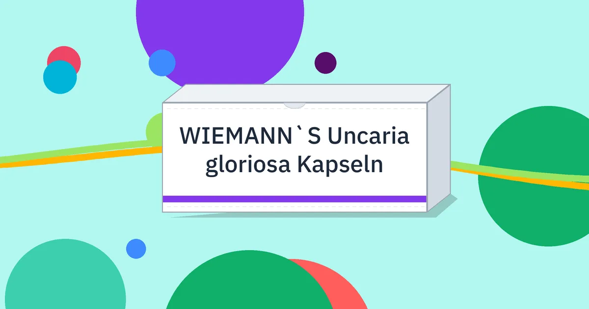 Symbolbild: Packung mit der Aufschrift WIEMANN`S Uncaria gloriosa Kapseln (PZN 07625401) – Verfügbarkeit und Bezug in Apotheken in Frankfurt am Main