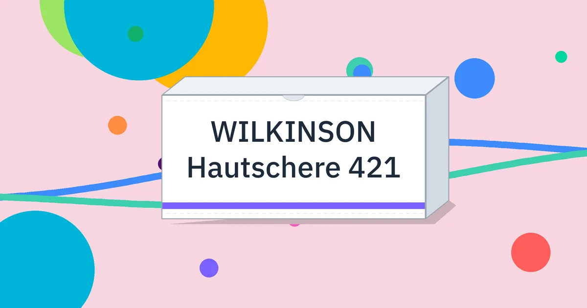 Symbolbild: Packung mit der Aufschrift WILKINSON Hautschere 421 (PZN 04515557) – Verfügbarkeit und Bezug in Apotheken in Frankfurt am Main