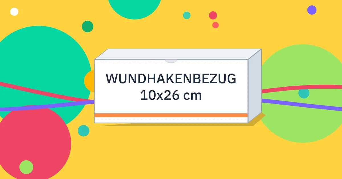 Symbolbild: Packung mit der Aufschrift WUNDHAKENBEZUG 10x26 cm (PZN 09154532) – Verfügbarkeit und Bezug in Apotheken in Frankfurt am Main