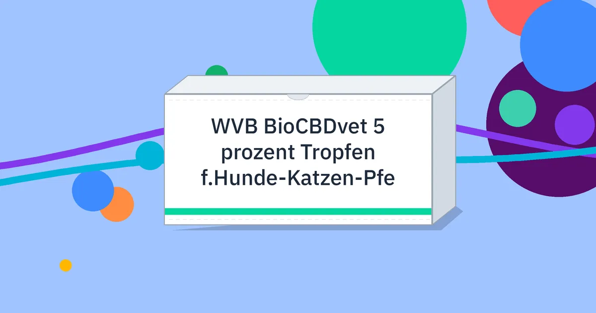 Symbolbild: Packung mit der Aufschrift WVB BioCBDvet 5 prozent Tropfen f.Hunde-Katzen-Pfe (PZN 17161902) – Verfügbarkeit und Bezug in Apotheken in Frankfurt am Main