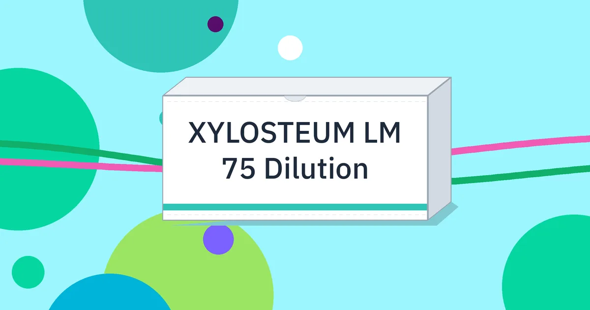 Symbolbild: Packung mit der Aufschrift XYLOSTEUM LM 75 Dilution (PZN 13284708) – Verfügbarkeit und Bezug in Apotheken in Frankfurt am Main