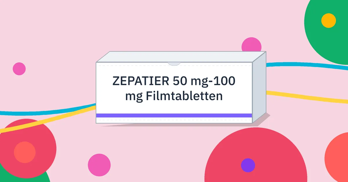 Symbolbild: Packung mit der Aufschrift ZEPATIER 50 mg-100 mg Filmtabletten (PZN 19340170) – Verfügbarkeit und Bezug in Apotheken in Frankfurt am Main