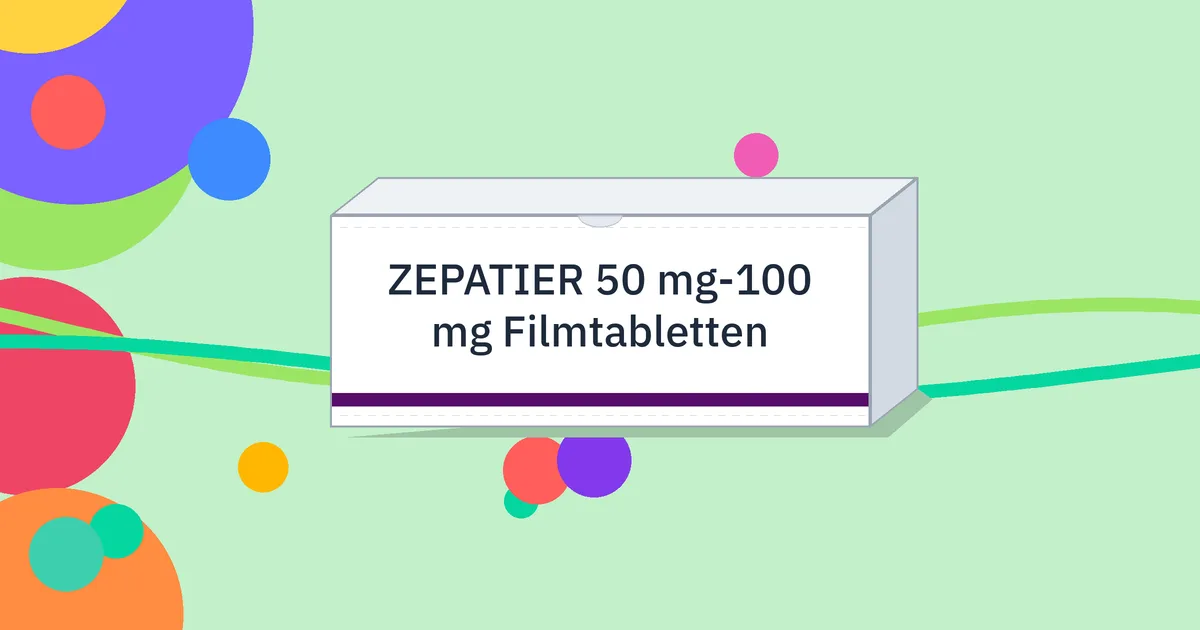Symbolbild: Packung mit der Aufschrift ZEPATIER 50 mg-100 mg Filmtabletten (PZN 19799945) – Verfügbarkeit und Bezug in Apotheken in Frankfurt am Main