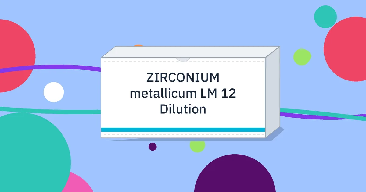 Symbolbild: Packung mit der Aufschrift ZIRCONIUM metallicum LM 12 Dilution (PZN 13302659) – Verfügbarkeit und Bezug in Apotheken in Frankfurt am Main
