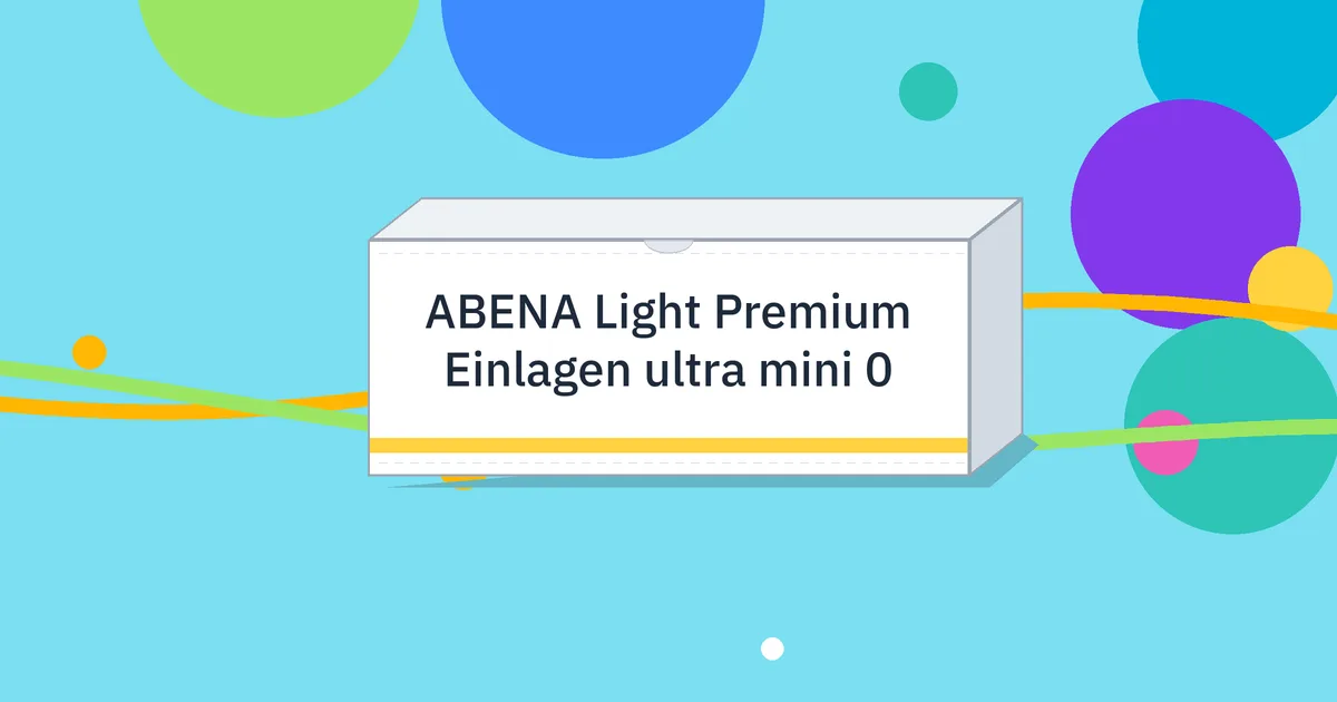 Symbolbild: Packung mit der Aufschrift ABENA Light Premium Einlagen ultra mini 0 (PZN 18007706) – Verfügbarkeit und Bezug in Apotheken in Frankfurt am Main
