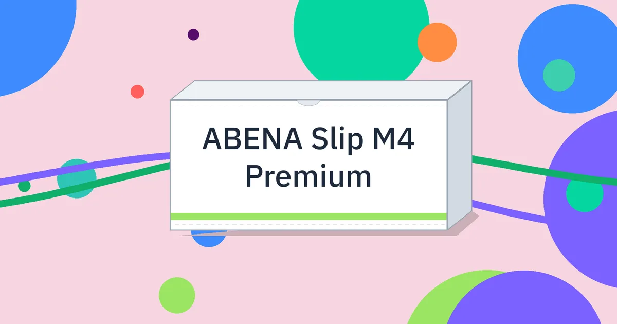Symbolbild: Packung mit der Aufschrift ABENA Slip M4 Premium (PZN 10219343) – Verfügbarkeit und Bezug in Apotheken in Frankfurt am Main