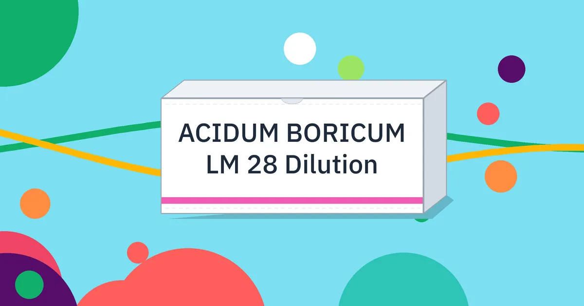 Symbolbild: Packung mit der Aufschrift ACIDUM BORICUM LM 28 Dilution (PZN 13270132) – Verfügbarkeit und Bezug in Apotheken in Frankfurt am Main