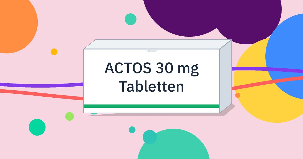 Symbolbild: Packung mit der Aufschrift ACTOS 30 mg Tabletten (PZN 10187689) – Verfügbarkeit und Bezug in Apotheken in Frankfurt am Main