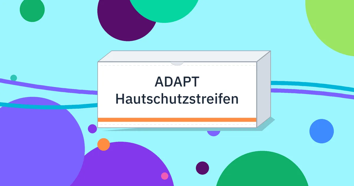 Symbolbild: Packung mit der Aufschrift ADAPT Hautschutzstreifen (PZN 03550764) – Verfügbarkeit und Bezug in Apotheken in Frankfurt am Main