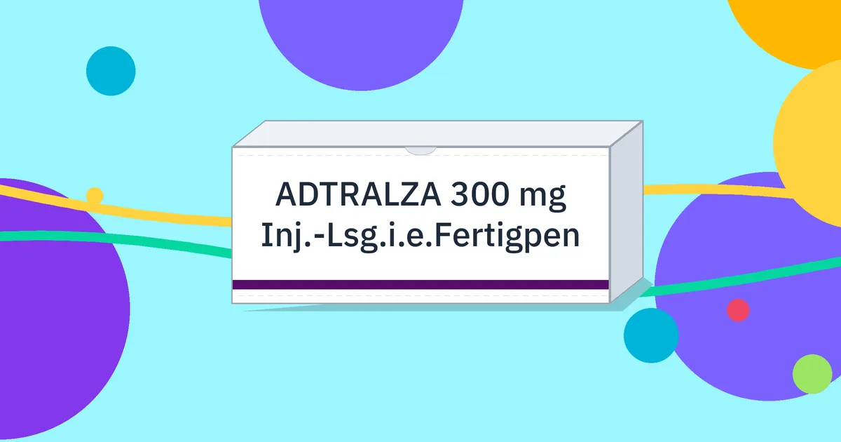 Symbolbild: Packung mit der Aufschrift ADTRALZA 300 mg Inj.-Lsg.i.e.Fertigpen (PZN 19743703) – Verfügbarkeit und Bezug in Apotheken in Frankfurt am Main