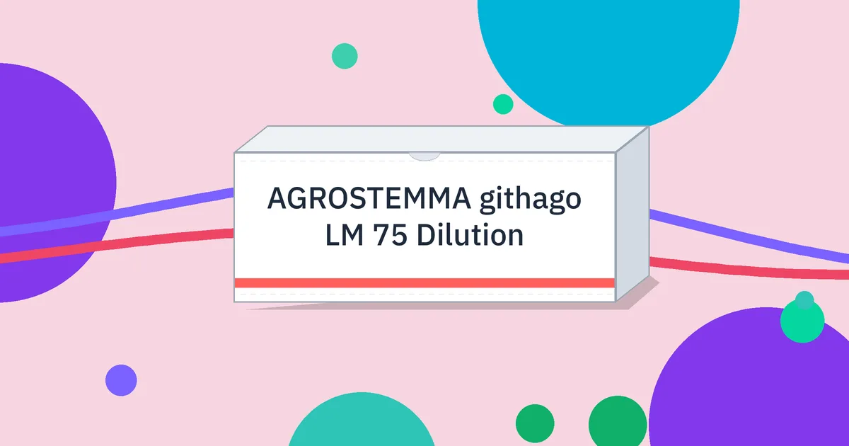 Symbolbild: Packung mit der Aufschrift AGROSTEMMA githago LM 75 Dilution (PZN 13307668) – Verfügbarkeit und Bezug in Apotheken in Frankfurt am Main