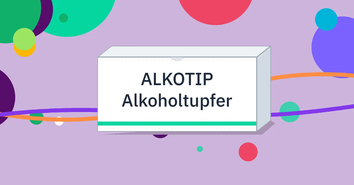 Symbolbild: Packung mit der Aufschrift ALKOTIP Alkoholtupfer (PZN 05004008) – Verfügbarkeit und Bezug in Apotheken in Frankfurt am Main
