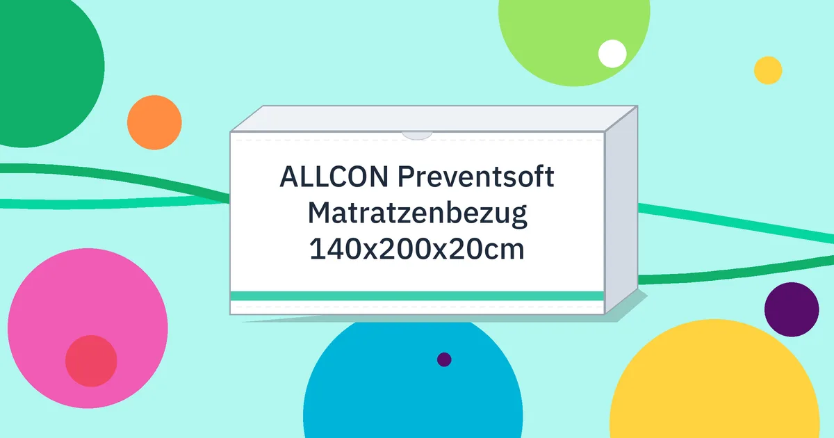 Symbolbild: Packung mit der Aufschrift ALLCON Preventsoft Matratzenbezug 140x200x20cm (PZN 03057549) – Verfügbarkeit und Bezug in Apotheken in Frankfurt am Main