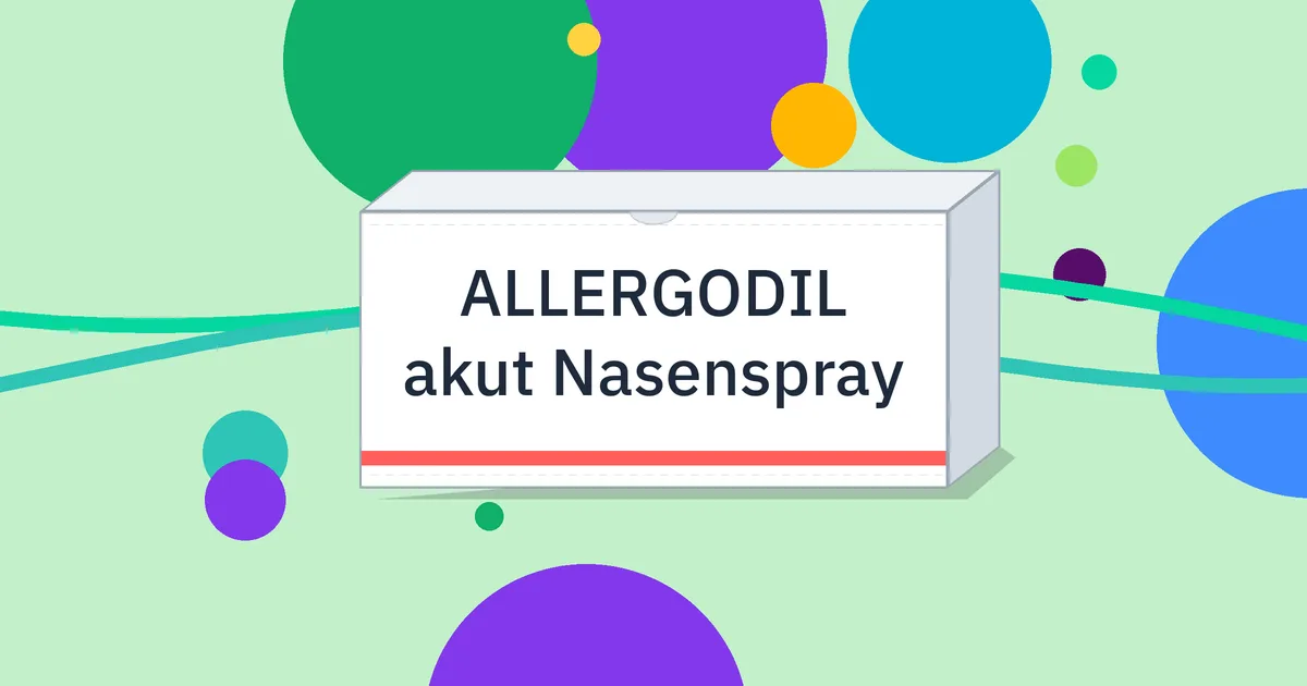 Symbolbild: Packung mit der Aufschrift ALLERGODIL akut Nasenspray (PZN 02218855) – Verfügbarkeit und Bezug in Apotheken in Frankfurt am Main