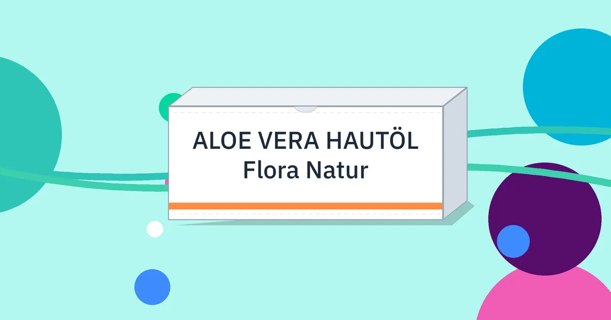 Symbolbild: Packung mit der Aufschrift ALOE VERA HAUTÖL Flora Natur (PZN 07307658) – Verfügbarkeit und Bezug in Apotheken in Frankfurt am Main
