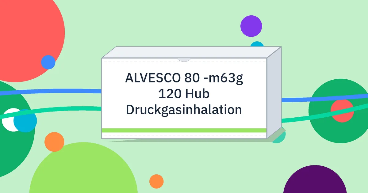 Symbolbild: Packung mit der Aufschrift ALVESCO 80 -m63g 120 Hub Druckgasinhalation (PZN 20113338) – Verfügbarkeit und Bezug in Apotheken in Frankfurt am Main