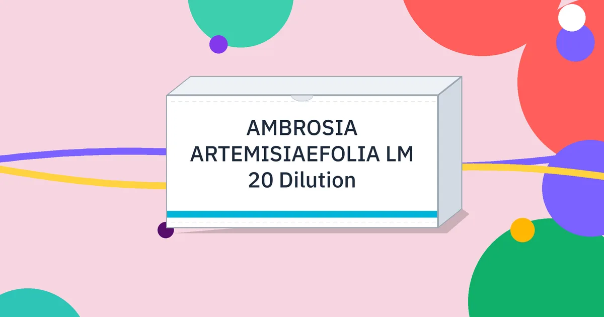 Symbolbild: Packung mit der Aufschrift AMBROSIA ARTEMISIAEFOLIA LM 20 Dilution (PZN 13318198) – Verfügbarkeit und Bezug in Apotheken in Frankfurt am Main