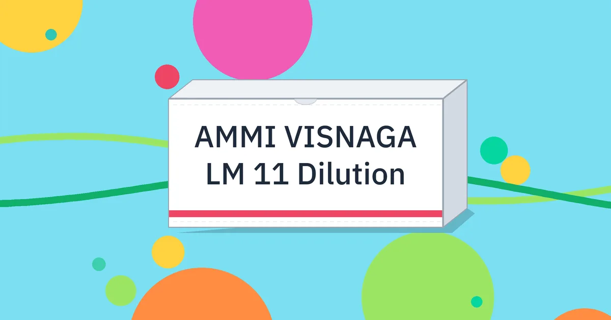 Symbolbild: Packung mit der Aufschrift AMMI VISNAGA LM 11 Dilution (PZN 12760199) – Verfügbarkeit und Bezug in Apotheken in Frankfurt am Main