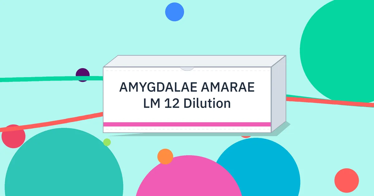 Symbolbild: Packung mit der Aufschrift AMYGDALAE AMARAE LM 12 Dilution (PZN 13325554) – Verfügbarkeit und Bezug in Apotheken in Frankfurt am Main