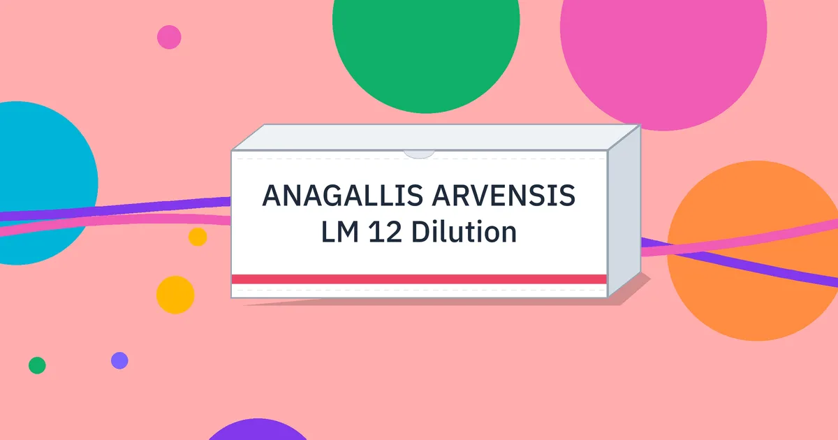 Symbolbild: Packung mit der Aufschrift ANAGALLIS ARVENSIS LM 12 Dilution (PZN 13327872) – Verfügbarkeit und Bezug in Apotheken in Frankfurt am Main