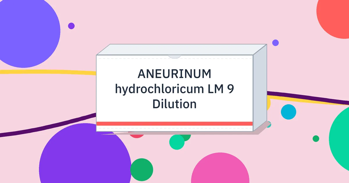 Symbolbild: Packung mit der Aufschrift ANEURINUM hydrochloricum LM 9 Dilution (PZN 13367481) – Verfügbarkeit und Bezug in Apotheken in Frankfurt am Main