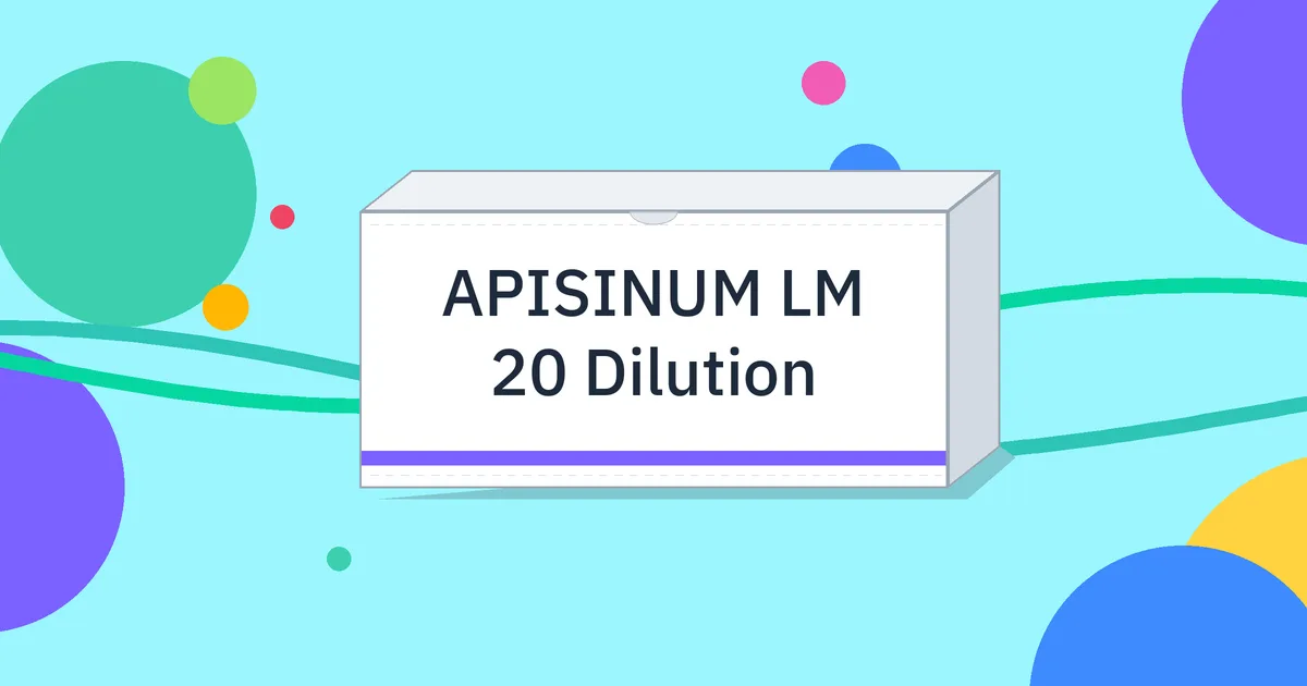 Symbolbild: Packung mit der Aufschrift APISINUM LM 20 Dilution (PZN 12456834) – Verfügbarkeit und Bezug in Apotheken in Frankfurt am Main