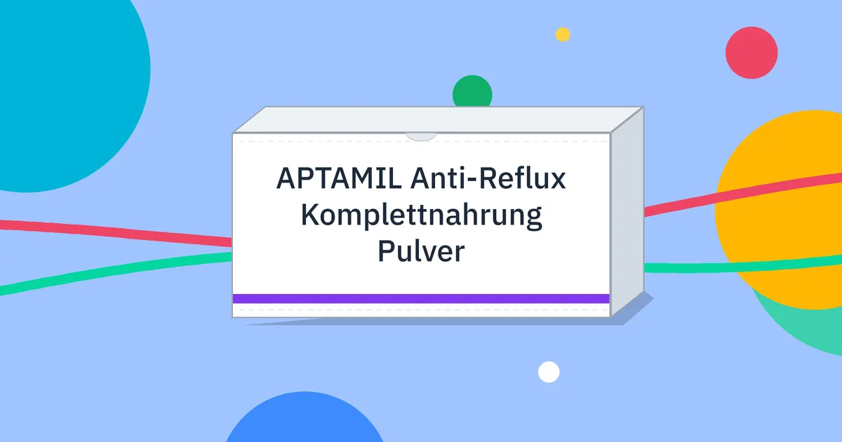 Symbolbild: Packung mit der Aufschrift APTAMIL Anti-Reflux Komplettnahrung Pulver (PZN 14154296) – Verfügbarkeit und Bezug in Apotheken in Frankfurt am Main