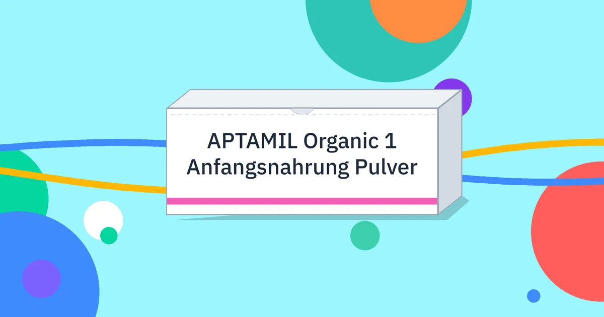 Symbolbild: Packung mit der Aufschrift APTAMIL Organic 1 Anfangsnahrung Pulver (PZN 16789691) – Verfügbarkeit und Bezug in Apotheken in Frankfurt am Main