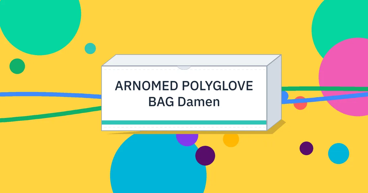 Symbolbild: Packung mit der Aufschrift ARNOMED POLYGLOVE BAG Damen (PZN 18111119) – Verfügbarkeit und Bezug in Apotheken in Frankfurt am Main