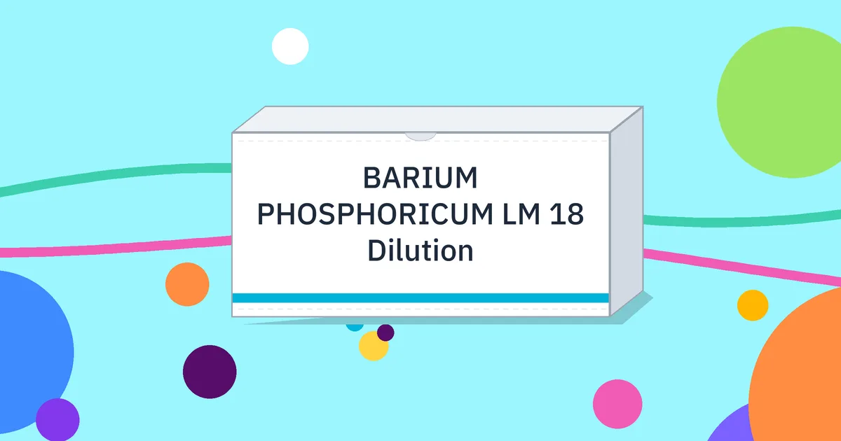 Symbolbild: Packung mit der Aufschrift BARIUM PHOSPHORICUM LM 18 Dilution (PZN 13379432) – Verfügbarkeit und Bezug in Apotheken in Frankfurt am Main